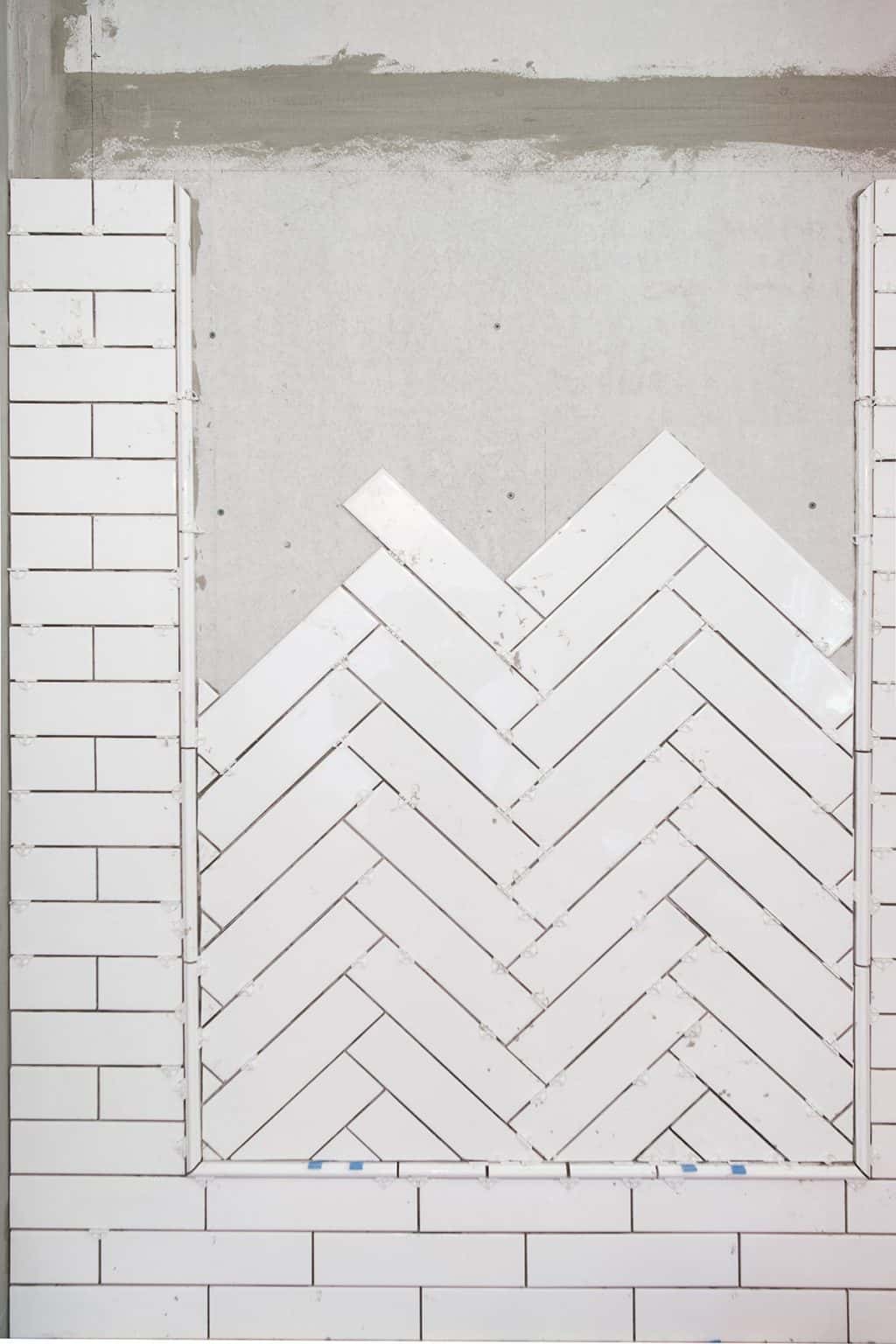 How To Tile a Herringbone Pattern • Craving Some Creativity