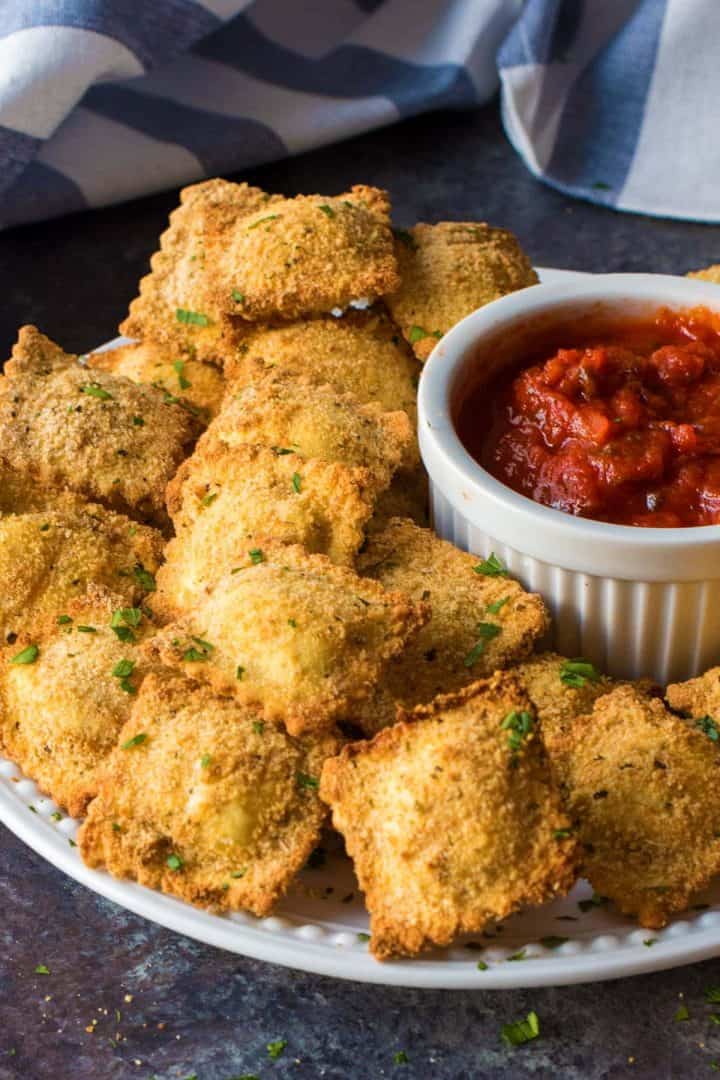 Crispy Toasted Ravioli - Deep fried or Baked | Craving Some Creativity