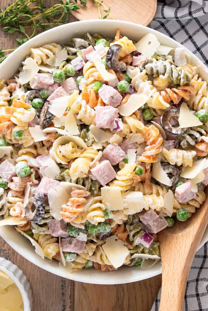 Tri-color Pasta Salad with Creamy Dressing • Craving Some Creativity