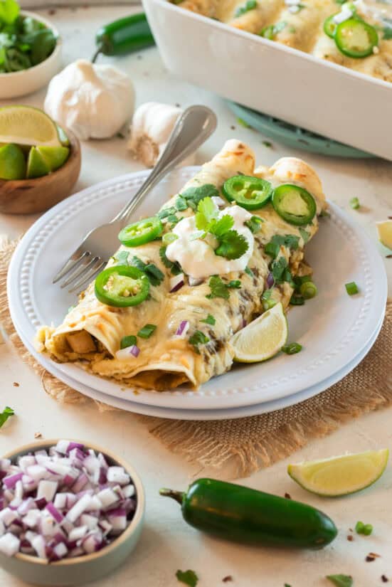 Green Chicken Enchiladas (Enchiladas Verdes) • Craving Some Creativity